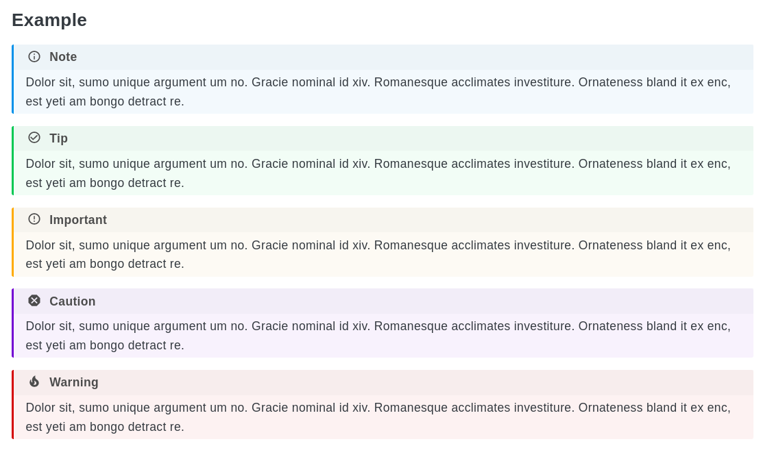 Icons for Hugo's hint and Asciidoc's admonitions · Issue #381 · thegeeklab/hugo-geekdoc · GitHub