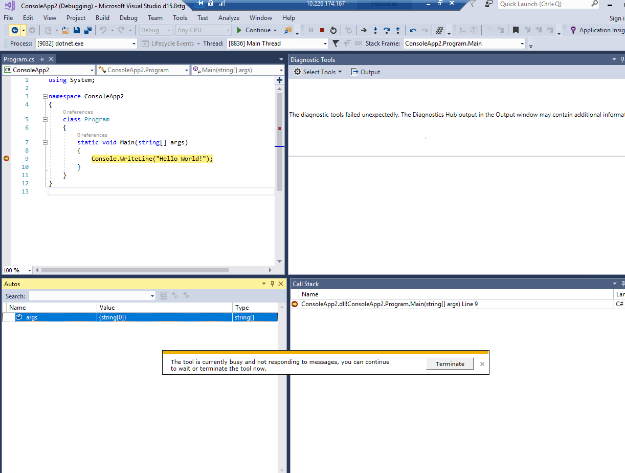 Create a new .net core project, can't debug succeeded. · Issue #3593 ...