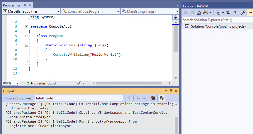 The “Use Previews of the .NET Core SDK” switch is not available in the ...