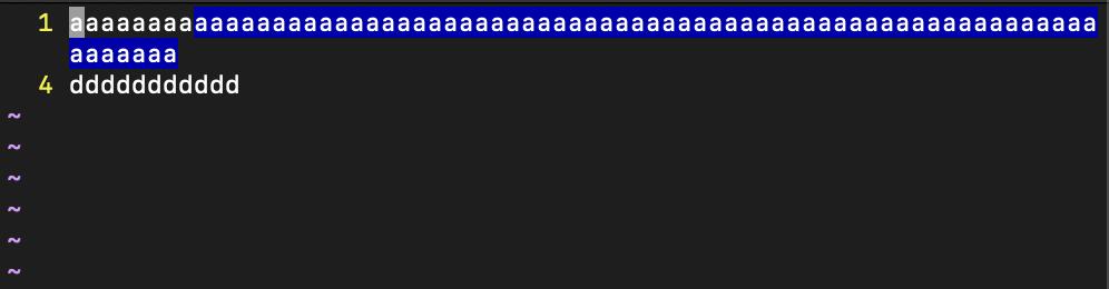 Modifying characters before a wrapping virtual text, causes the following lines to disappear ...