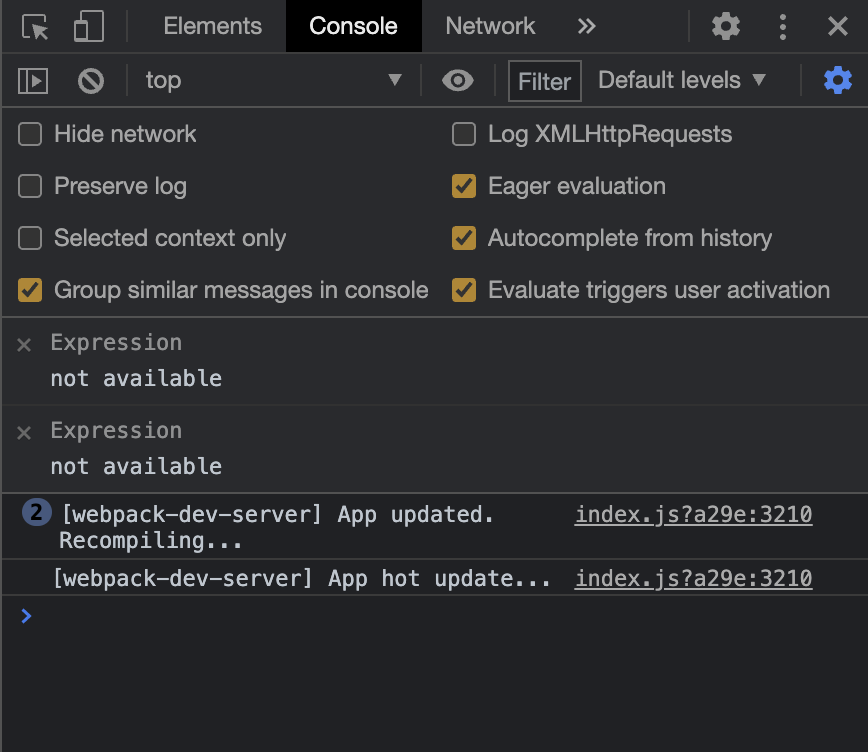 Hot reload and changes not taken into account when editing a package in ...