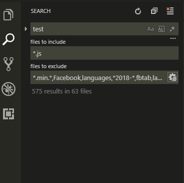 Search in all files doesn't show results when interupted by new search ...