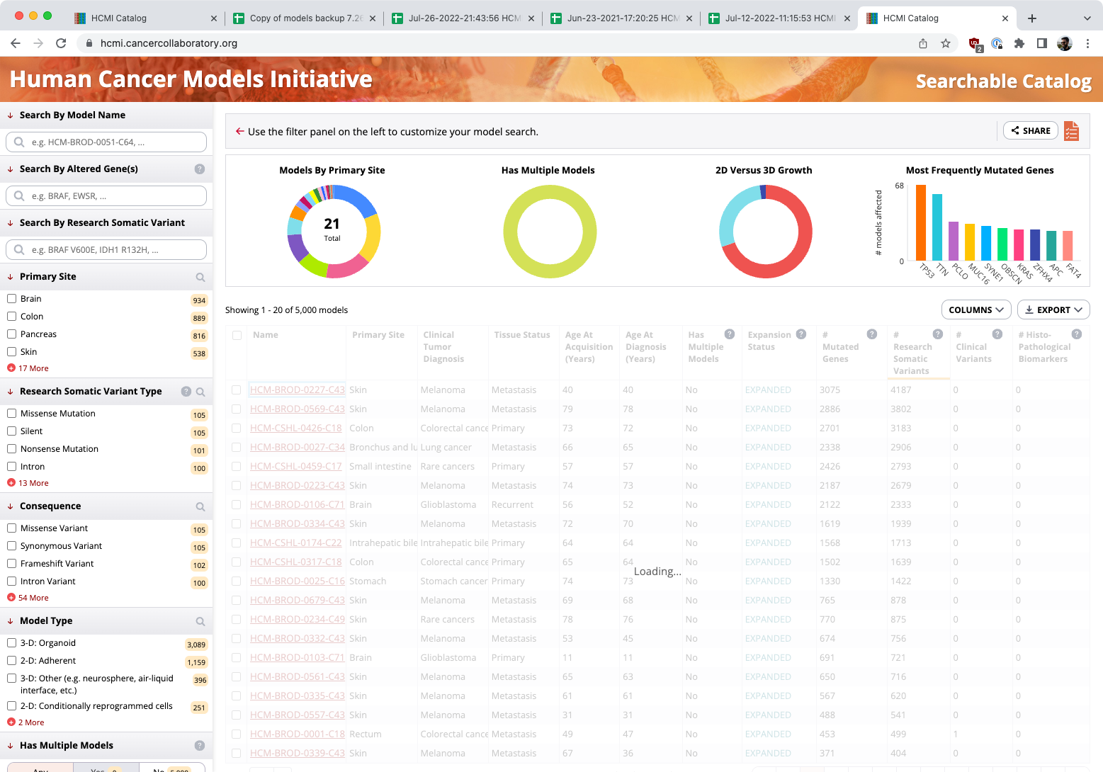 Search Page "SavedSets" Fail When Table Contains 1000+ Models · Issue #1020 · nci-hcmi-catalog ...