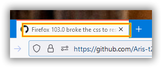 Firefox 103.0 broke the css to restore OS accent colors · Issue #480 · Aris-t2/CustomCSSforFx ...