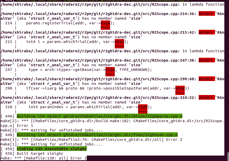 Unable to attach plugin r2ghidra-dec using r2pm · Issue #100 · rizinorg/rz-ghidra · GitHub