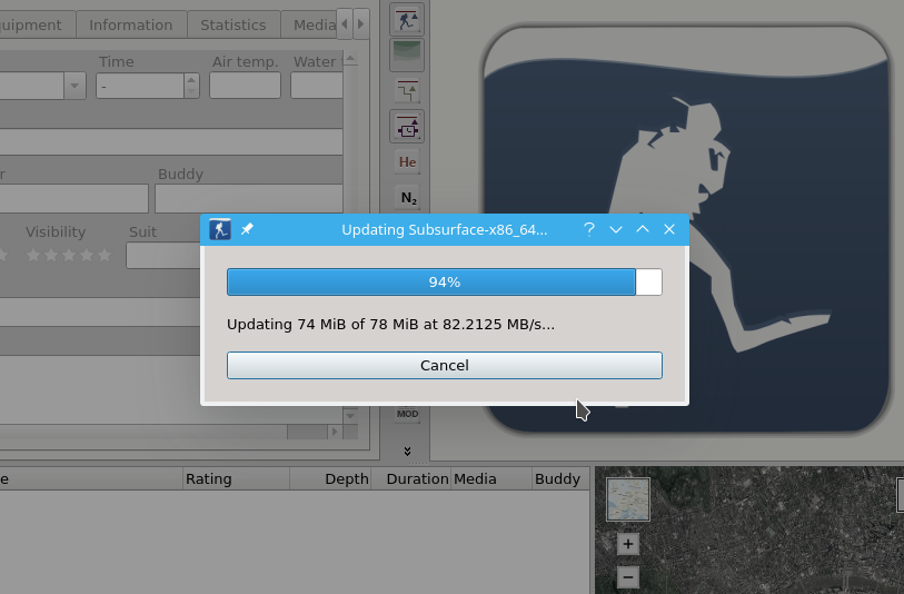 Integrate AppImageUpdate Qt UI to implement self-updating for Linux releases of Subsurface ...