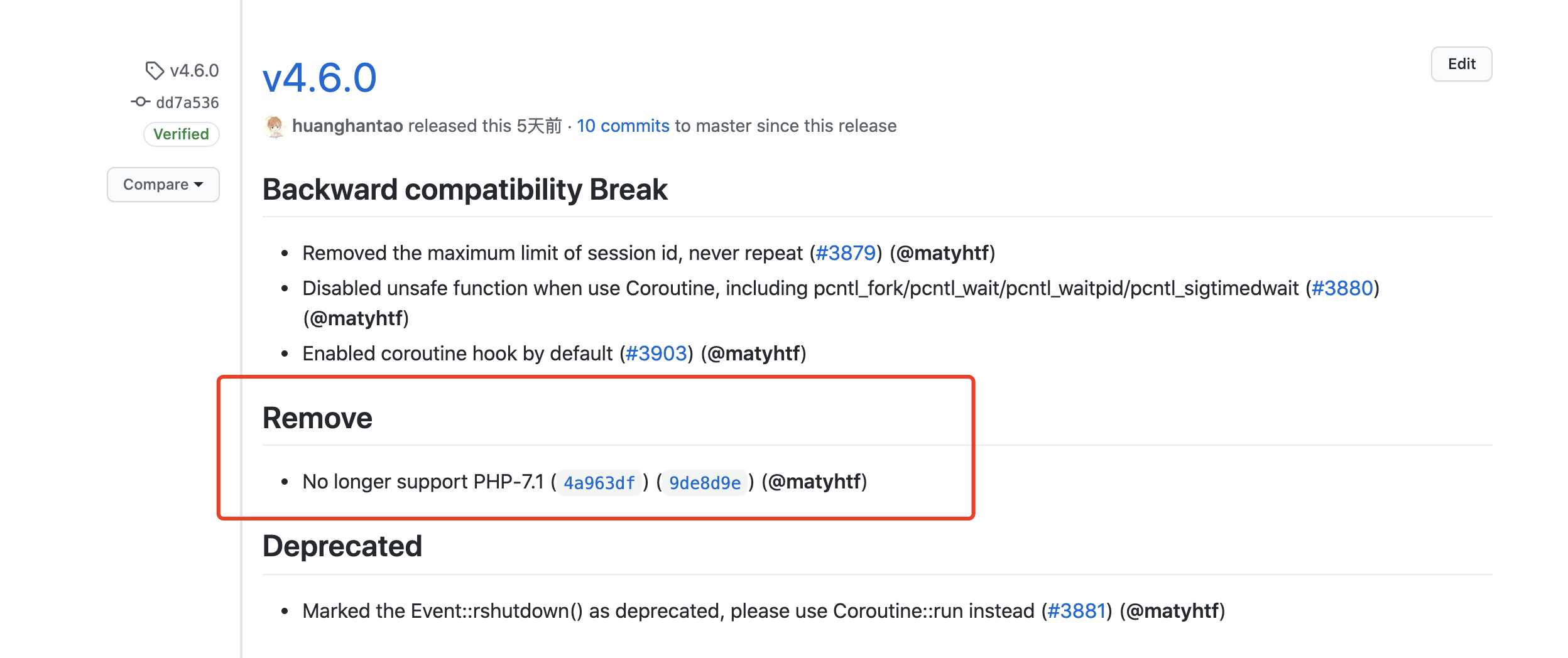Wrong Minimum Php Version 71 With Swoole 460 · Issue 3995 · Swooleswoole Src · Github 0388