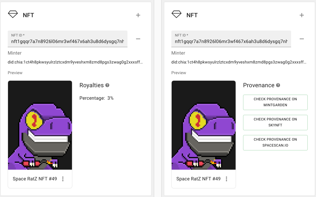 If I paste an NFT ID into a field and then paste another into the field, the original name is ...