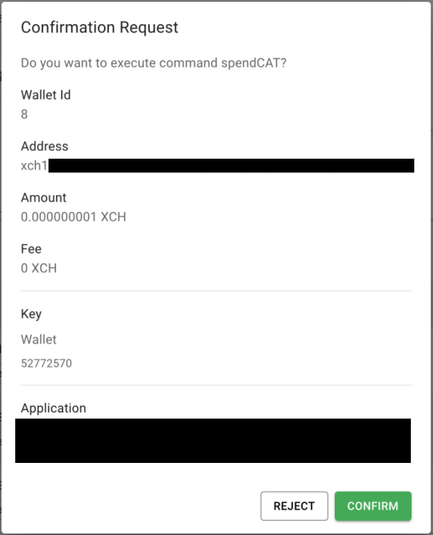 WalletConnect spendCAT confirmation shows XCH amount · Issue #1254 ...