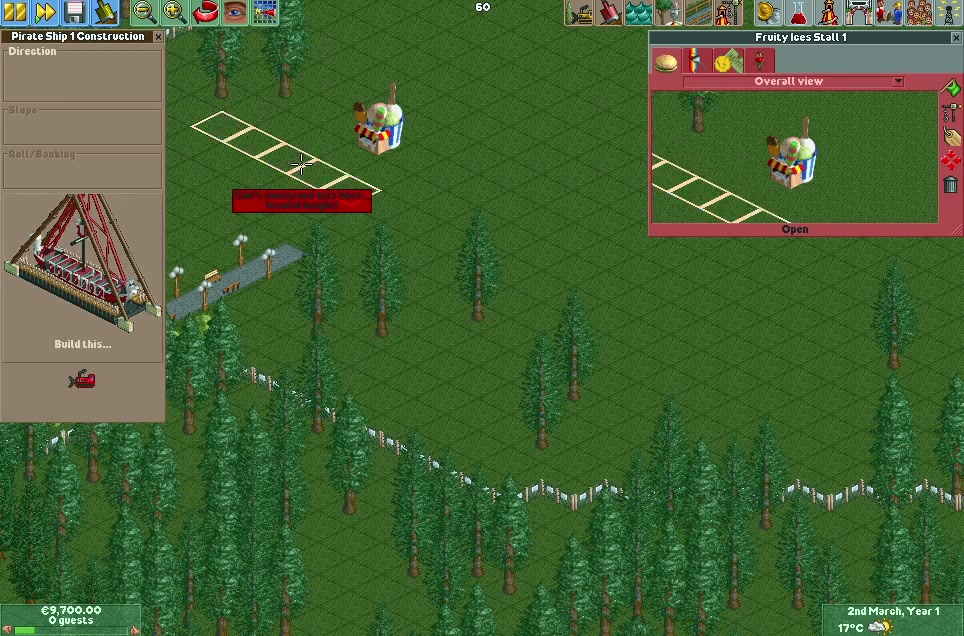 Error message "Can't construct this here...Invalid height!" appears/disappears quickly when ...
