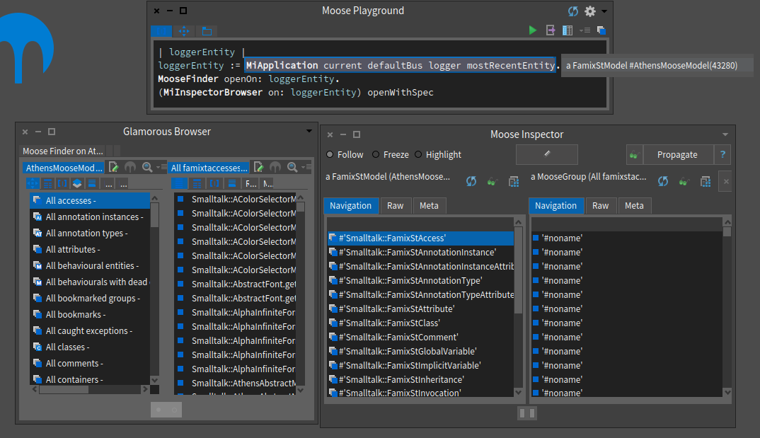 Navigation tab of the Moose Inspector is not displaying names correctly · Issue #133 ...