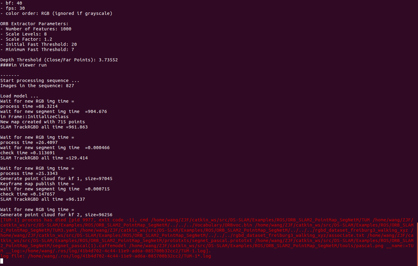 when I launch DS_SLAM_TUM.launch, there are no results shown in rviz · Issue #7 · ivipsourcecode ...