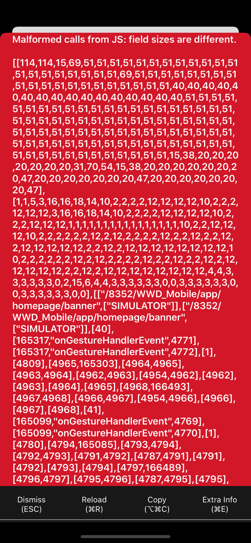 Malformed calls are different: field sizes are different. · Issue #29720 · facebook/react-native ...