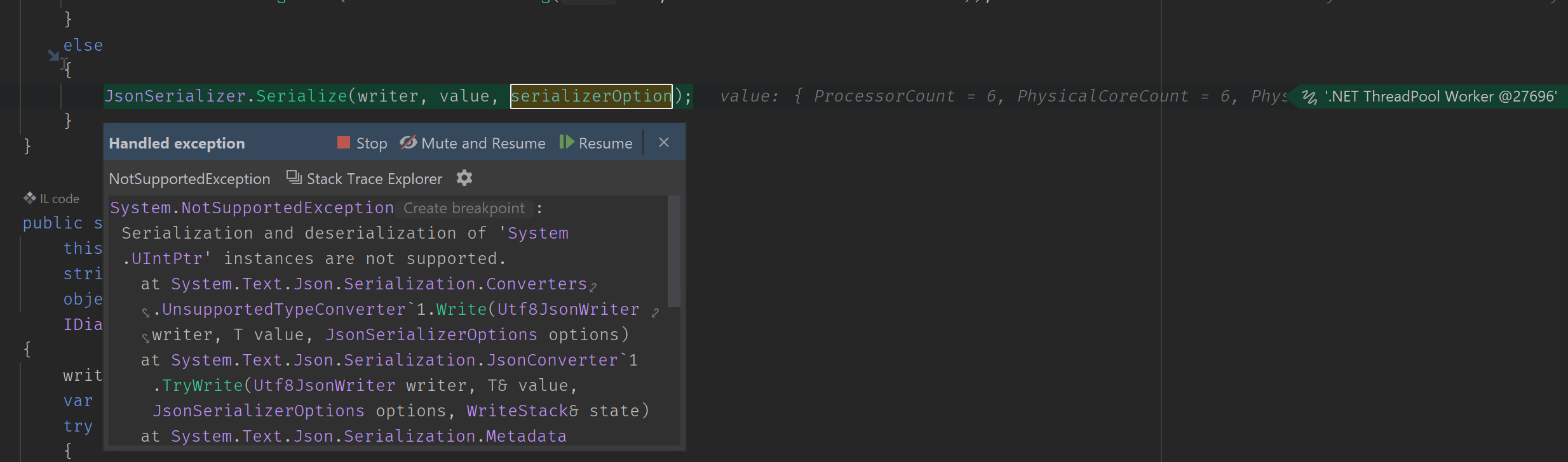 Sentry JsonConverter can't handle IntPtr/UIntPtr/nint/nuint types. · Issue #1735 · getsentry ...
