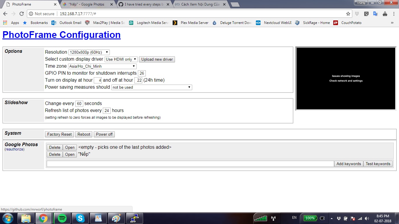 I have tried every steps but the display is always showed blank ...