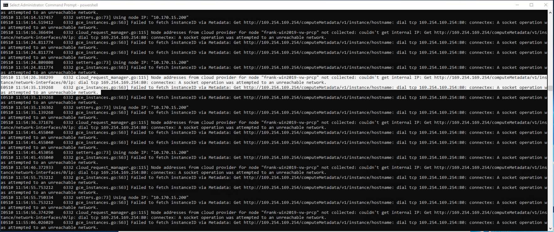 [Windows] Cannot fetch metadata when using GCE cloud provider · Issue #20156 · rancher/rancher ...