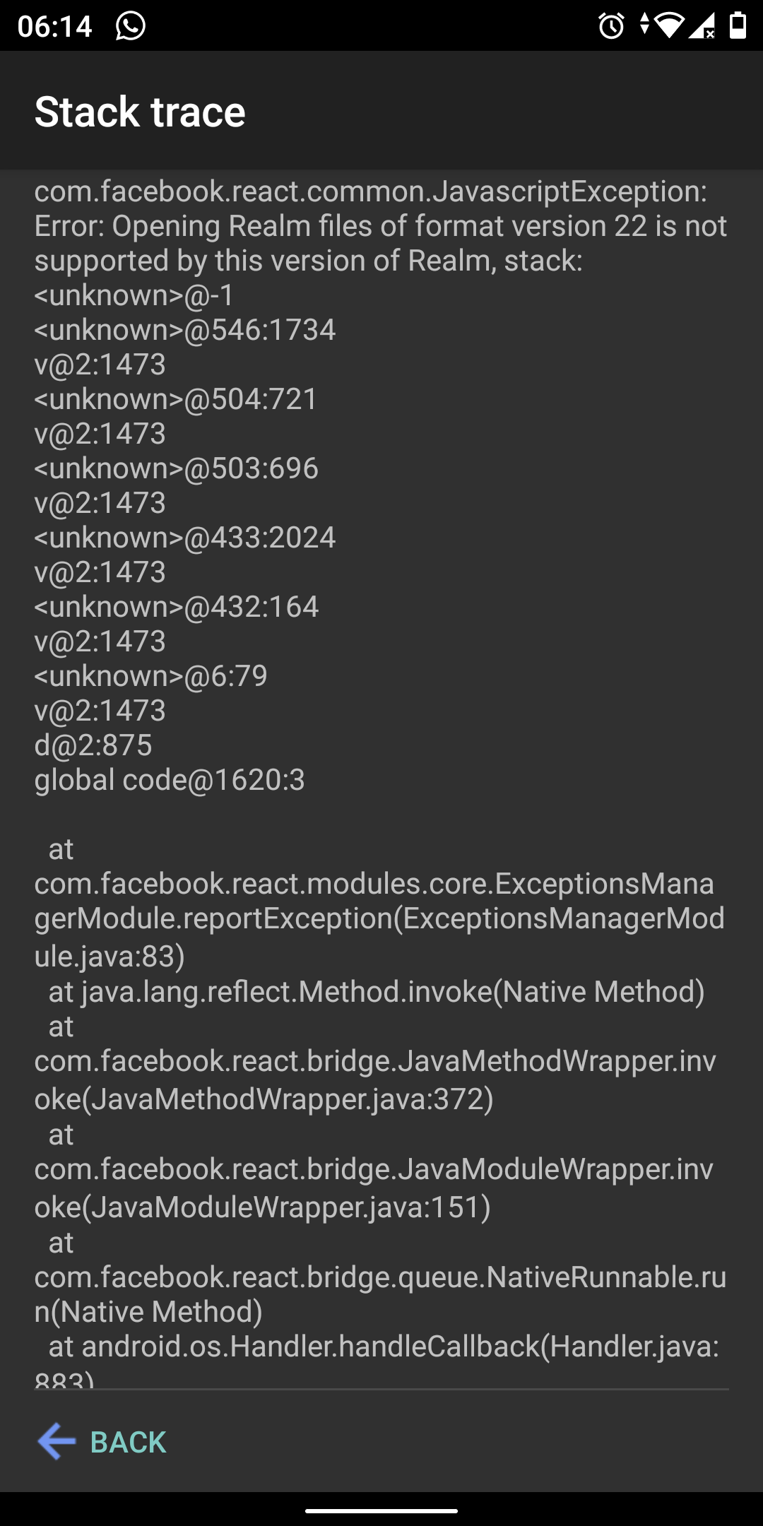 React Native Realm File Gets Corrupted After A Few Days In Background Invalid Top Array