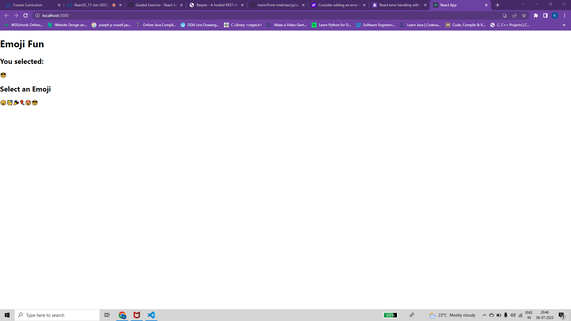Guided Exercise - React App - Emoji Fun · akash-coded mern · Discussion #169 · GitHub