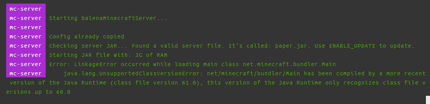 [BUG] 1.18 needs Java 17 · Issue #177 · AlexProgrammerDE/balena-minecraft-server · GitHub