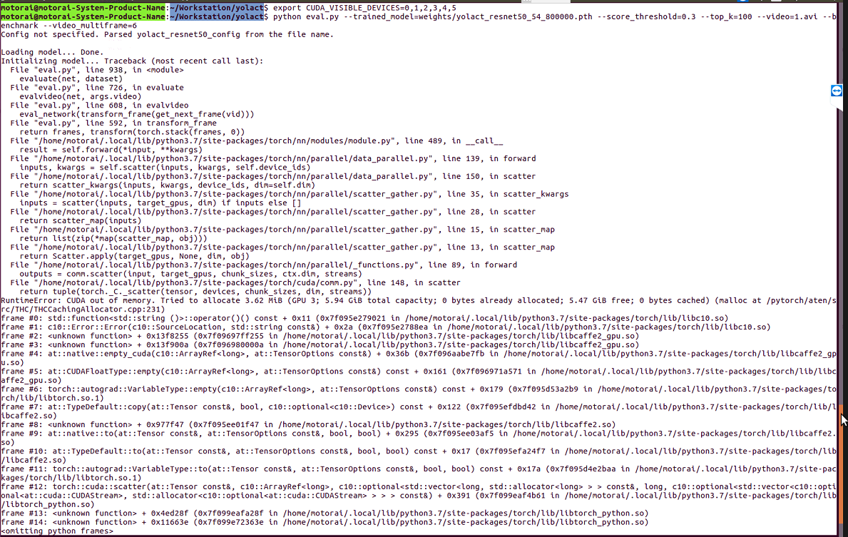 Evaluation with Multiple GPUs [FPS is low while evaluating video] · Issue #17 · dbolya/yolact ...