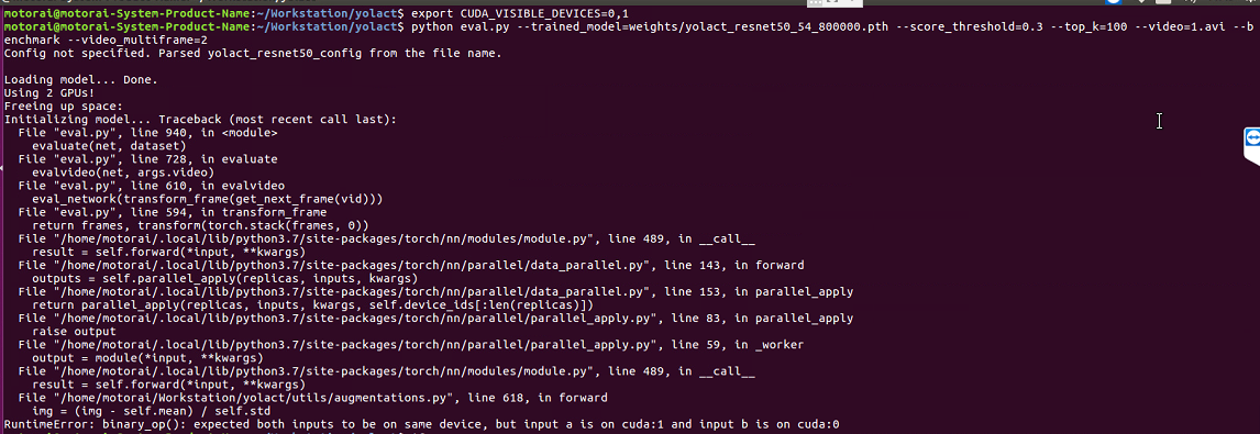 Evaluation with Multiple GPUs [FPS is low while evaluating video ...
