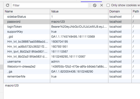 cookie明文存登陆用户密码 · Issue #113 · macrozheng/mall-admin-web · GitHub