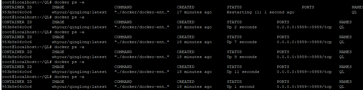 容器一直重启 · Issue #159 · whyour/qinglong · GitHub