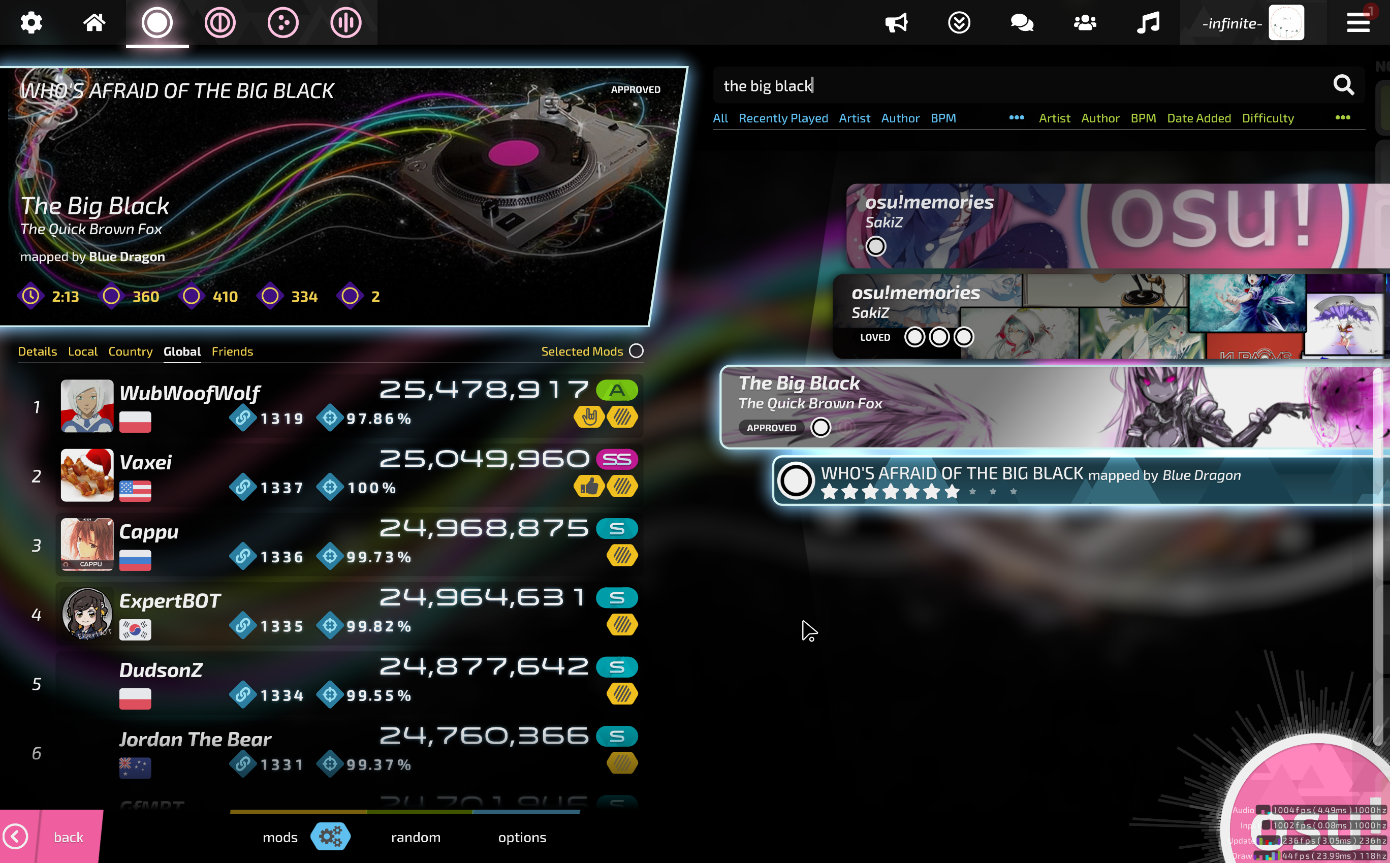 The mapset thumbnail in song select list is incorrent when the mapset ...