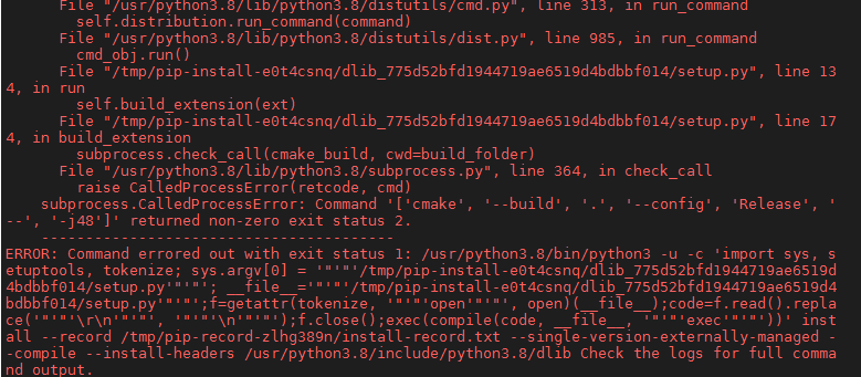 About the error of installing dlib package · Issue #133 · microsoft/Bringing-Old-Photos-Back-to ...