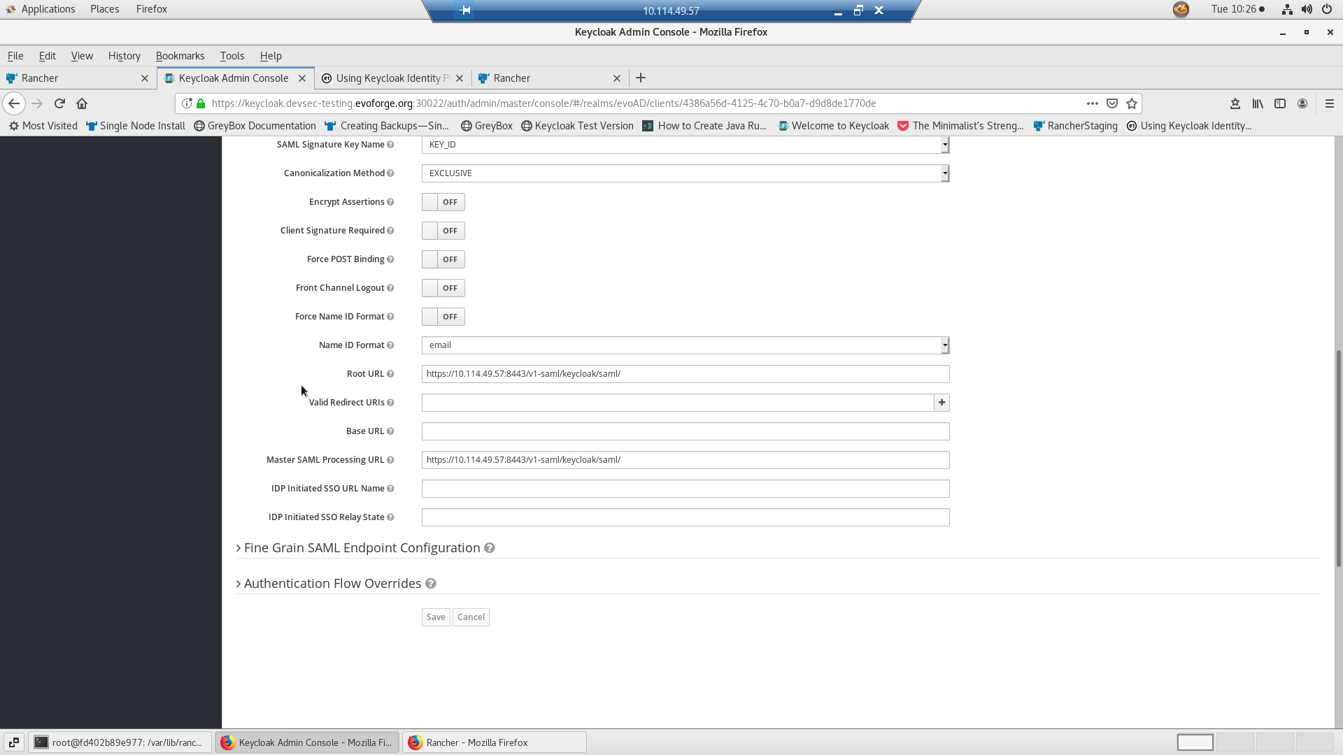 Adding Keycloak As An Authentication Provider Fails · Issue 28217 · Rancherrancher · Github