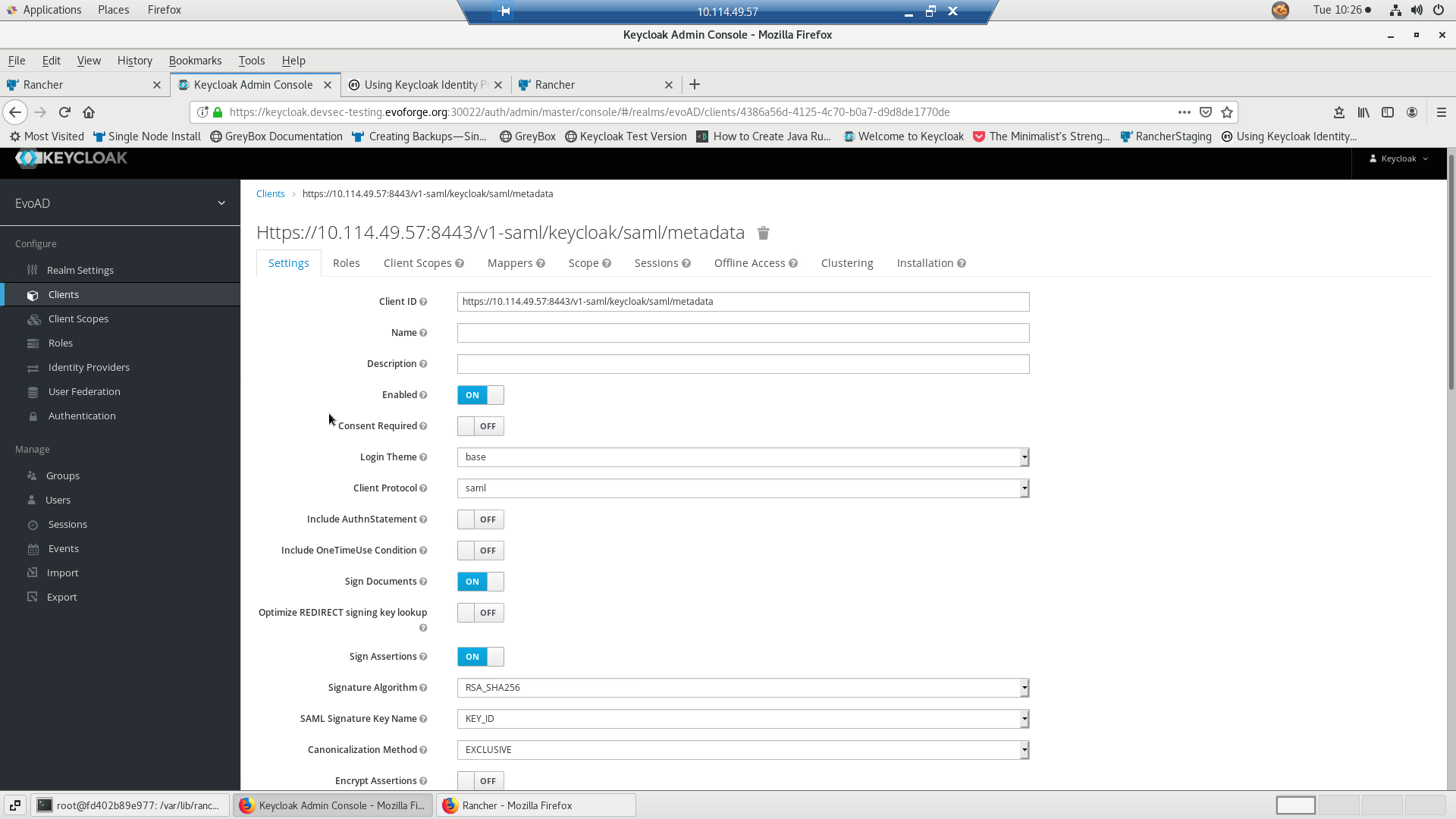 Adding Keycloak as an Authentication provider fails · Issue #28217 · rancher/rancher · GitHub