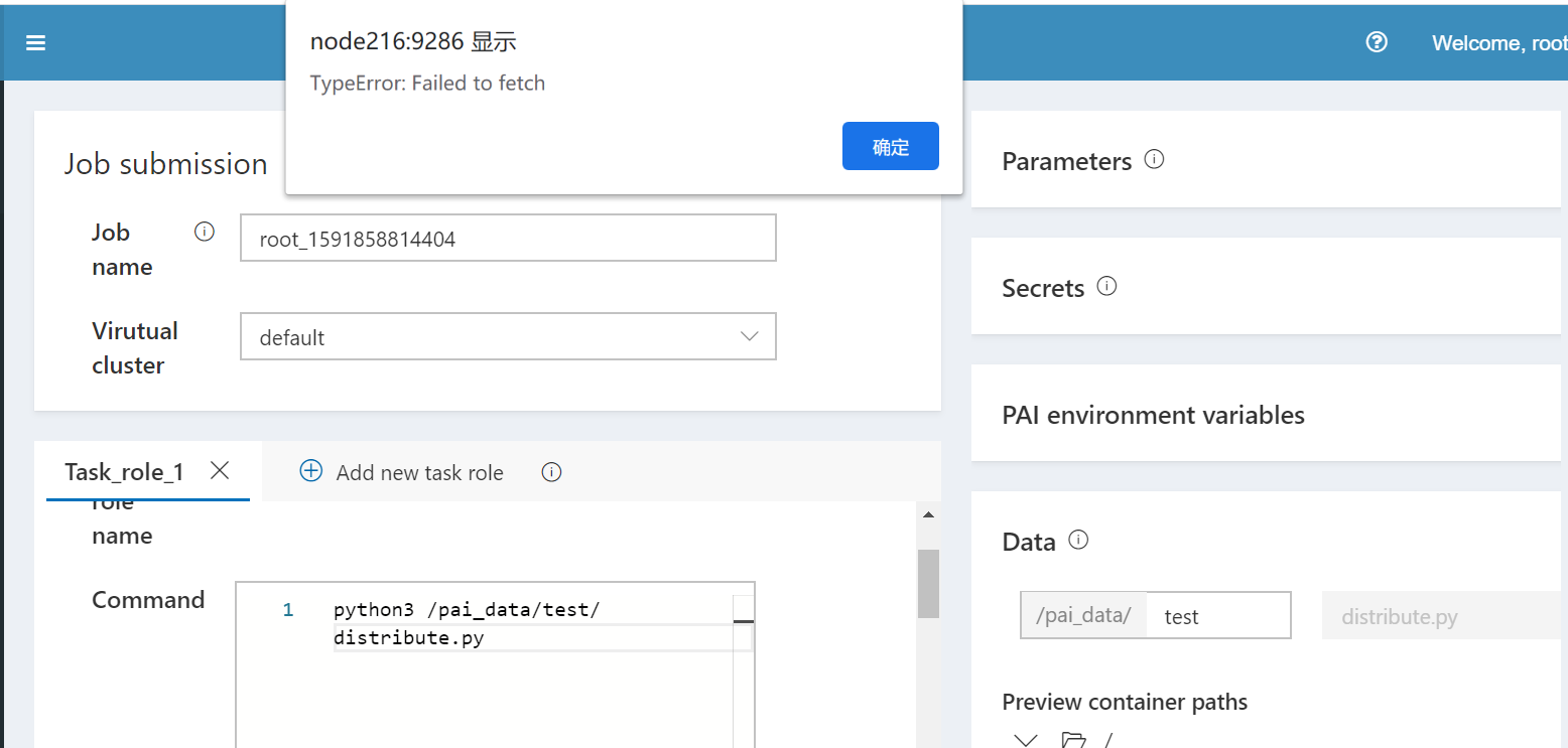 web upload local data error · Issue #4616 · microsoft/pai · GitHub