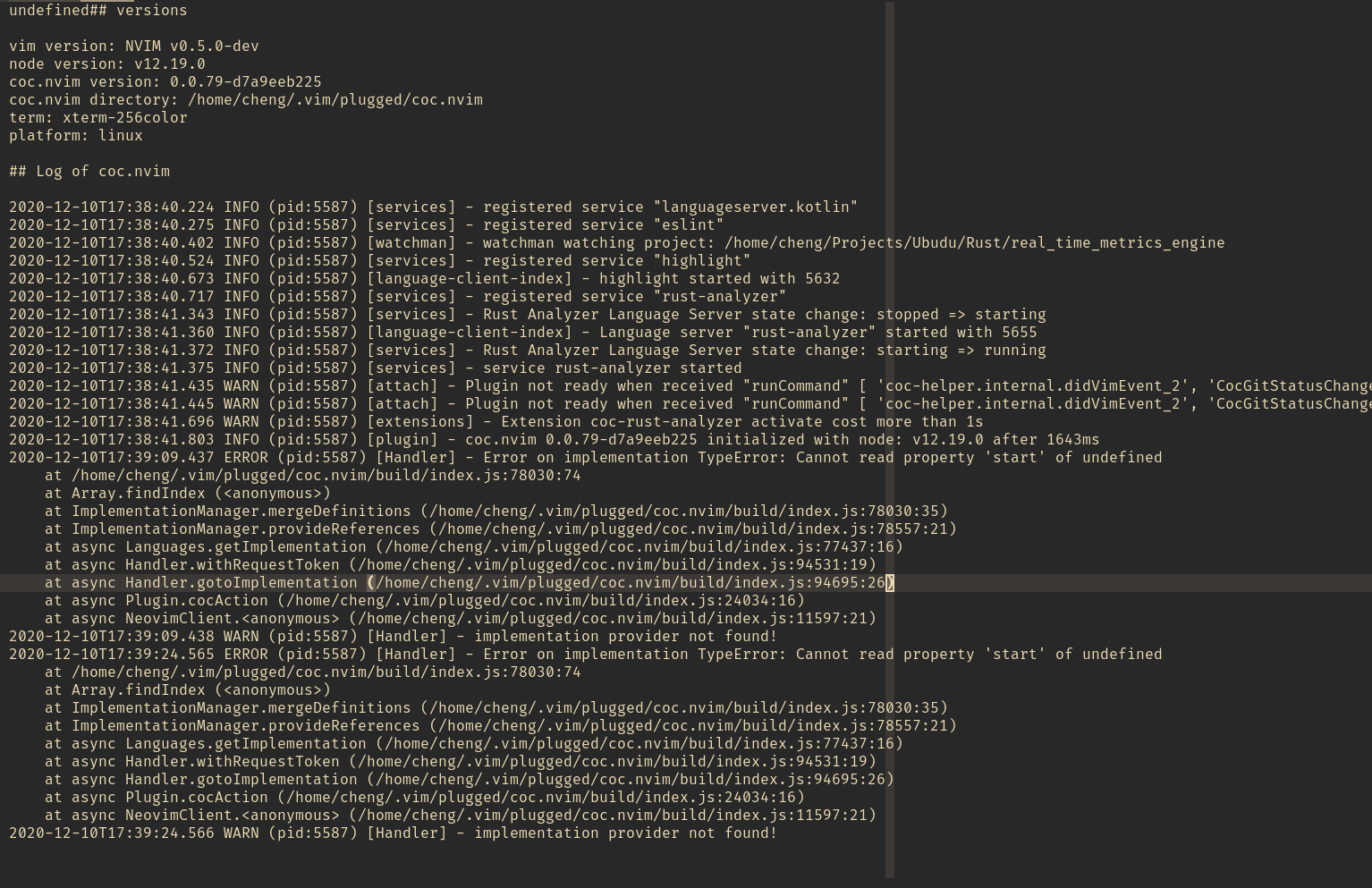 go to implementation broken · Issue #502 · fannheyward/coc-rust-analyzer · GitHub