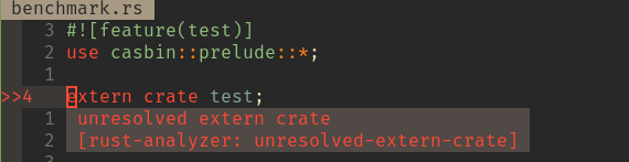Unresolved Extern Crate Test In Benchmark · Issue 7040 · Rust Lang Rust Analyzer · Github