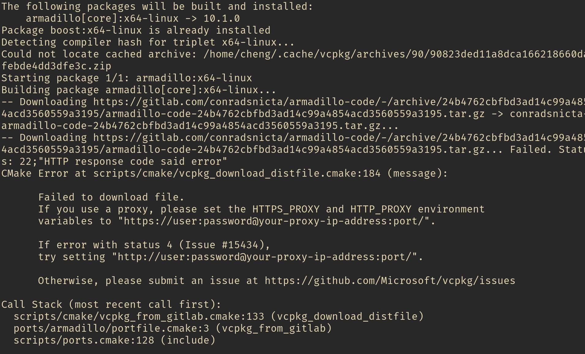 cannot install armadillo · Issue #15870 · microsoft/vcpkg · GitHub