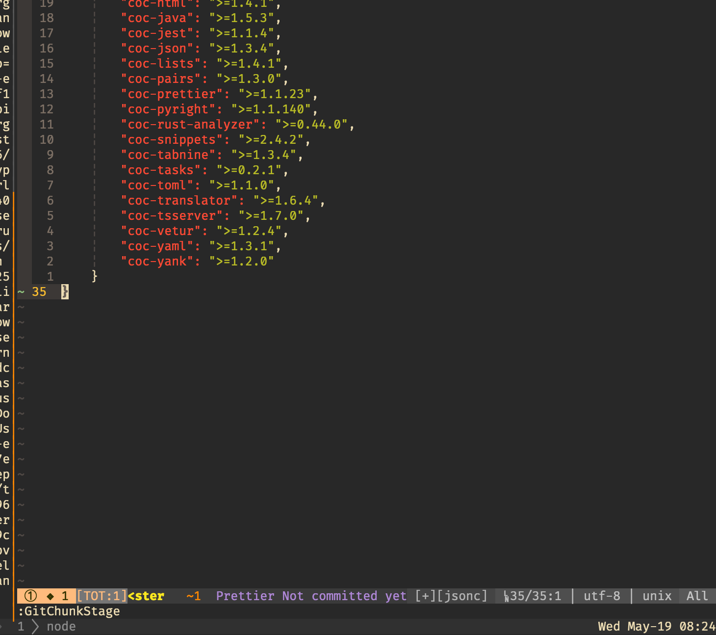 sometimes gitchunkstage doesn't work well on the last line · Issue #175 · neoclide/coc-git · GitHub