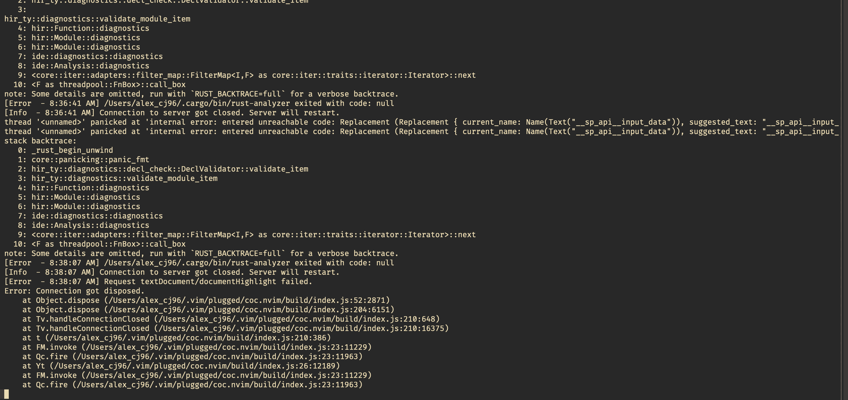 rust-analyzer | coc-rust-analyzer broken since RA@2021-05-03 · Issue ...