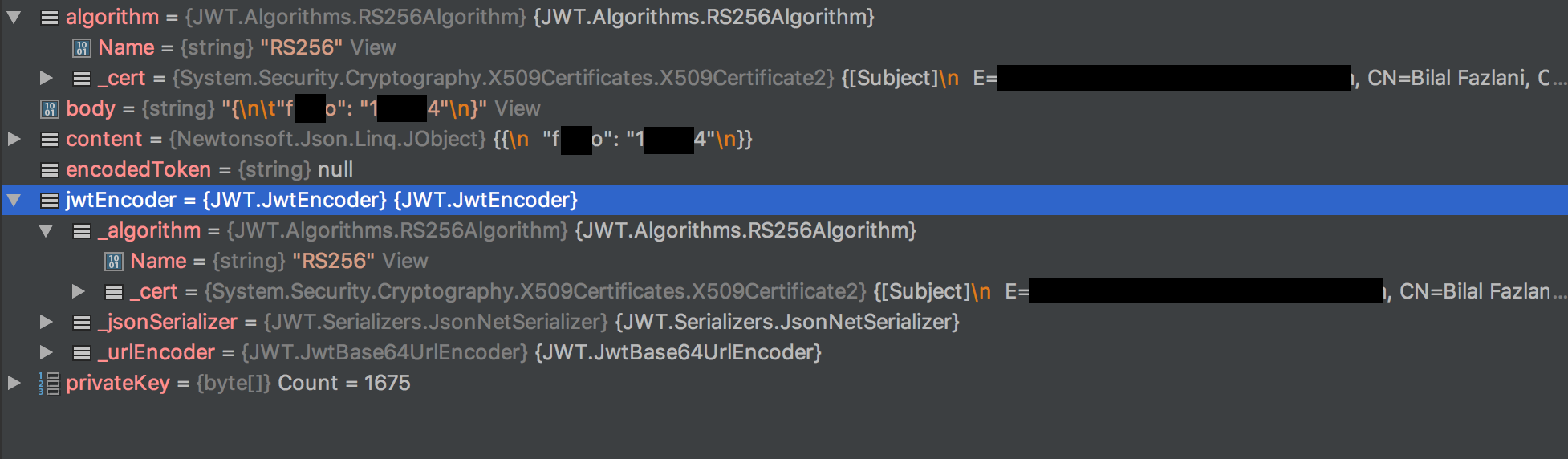 Nullreferenceexception In Jwtencoderencode · Issue 148 · Jwt Dotnetjwt · Github
