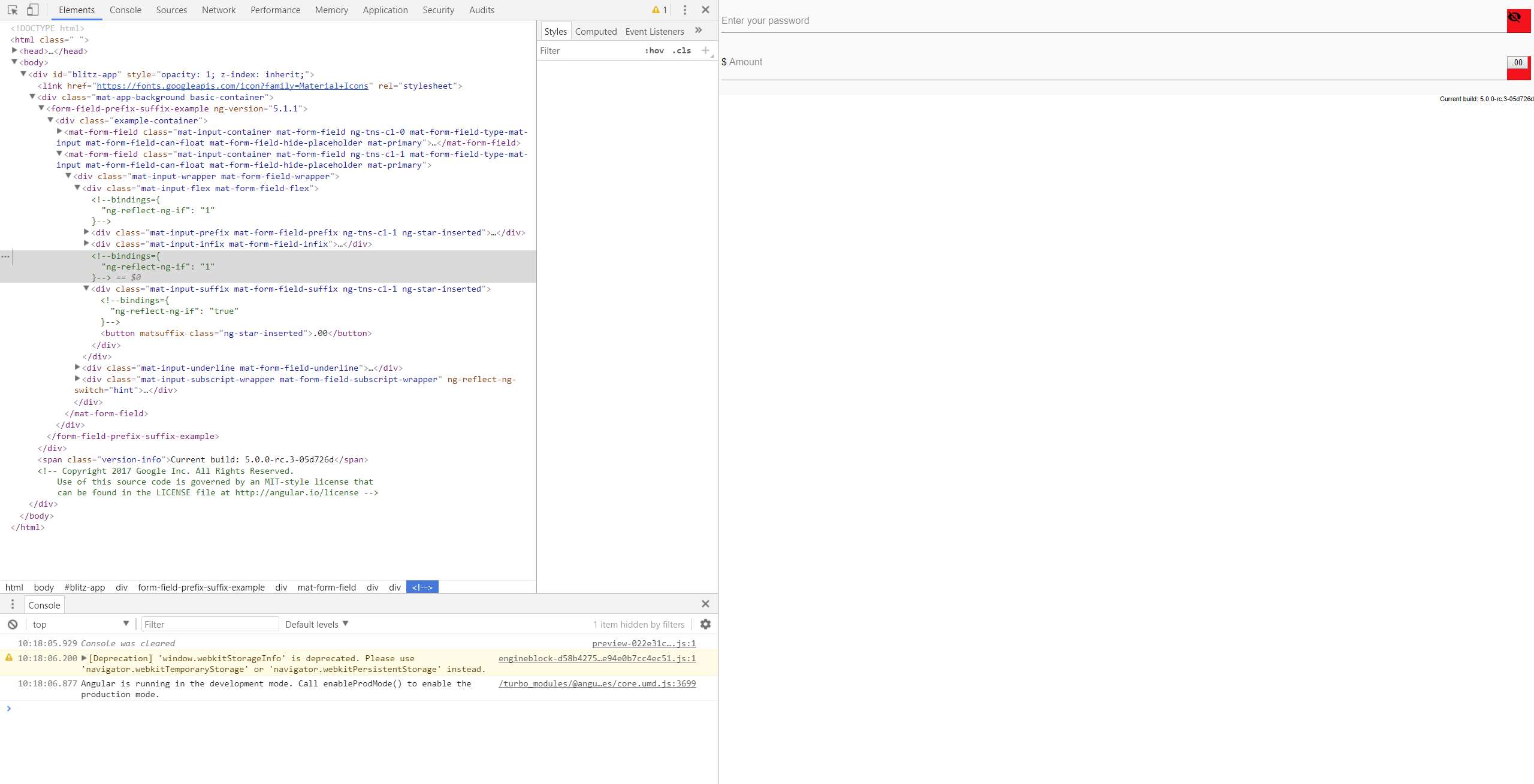 [Input] Suffix wrapper not removed with ngIf · Issue #8988 · angular/components · GitHub