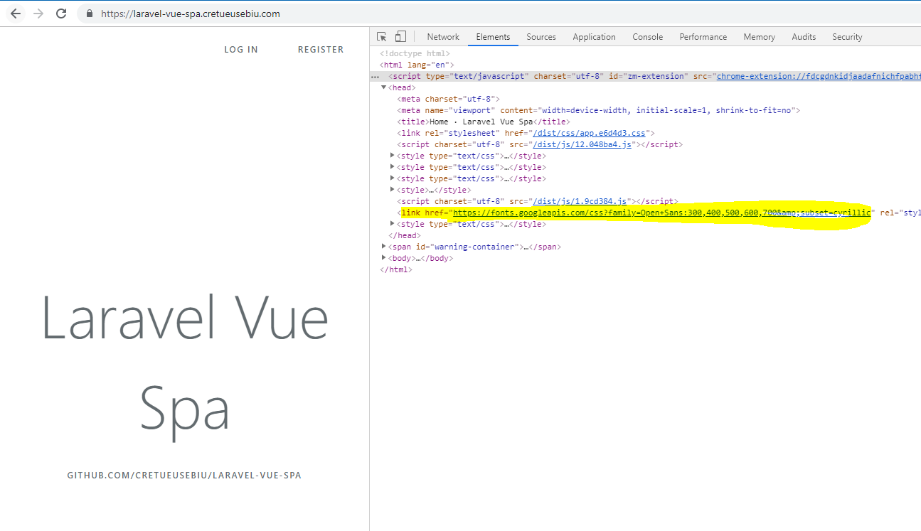 Always Loading Open Sans Font · Issue #190 · cretueusebiu/laravel-vue-spa · GitHub