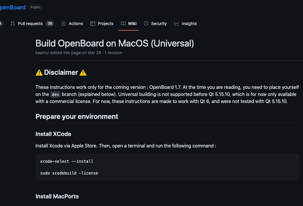 Compile 17 Dev On Osx Catalina · Issue 760 · Openboard Orgopenboard · Github