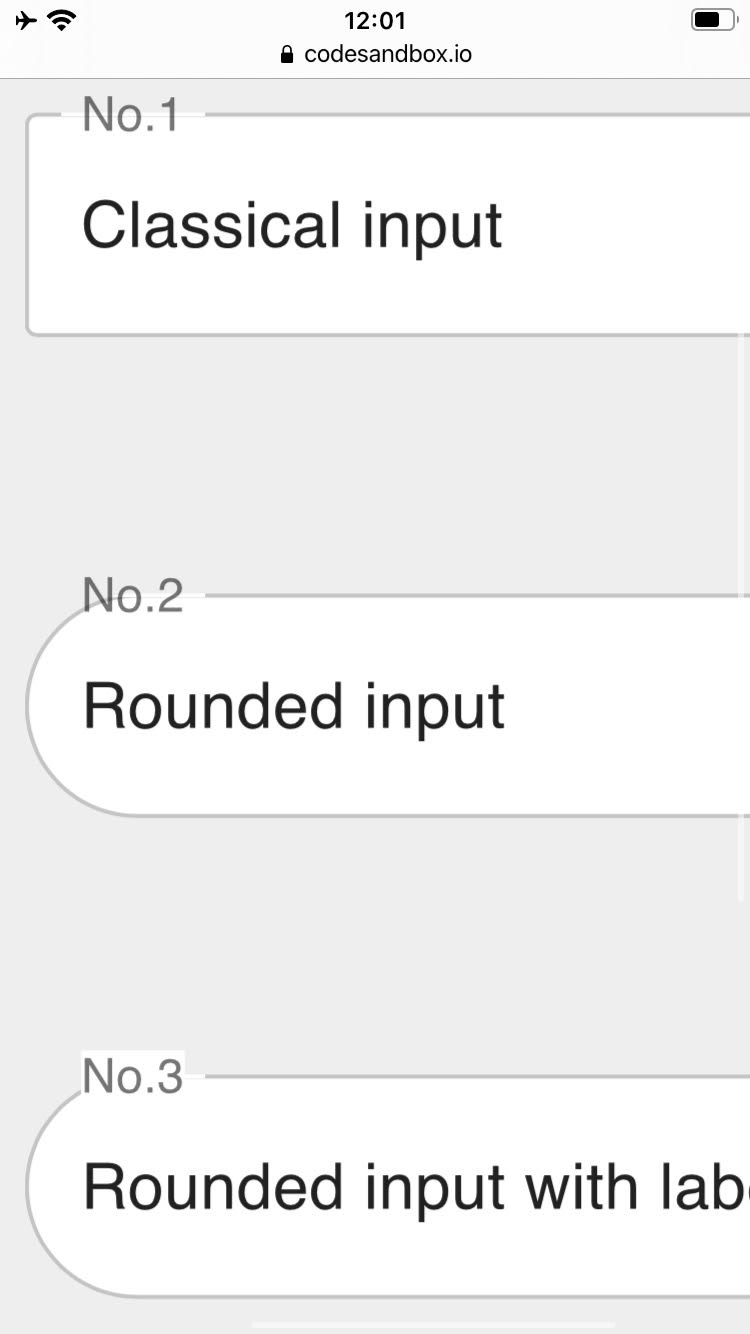 IOS The Label Value In Rounded Outlined Input Overlaps The Border