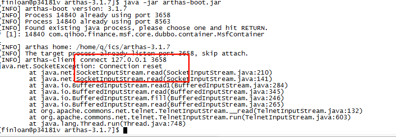 执行arthas-client.jar -c stop卡住无法退出进程 · Issue #1409 · alibaba/arthas · GitHub
