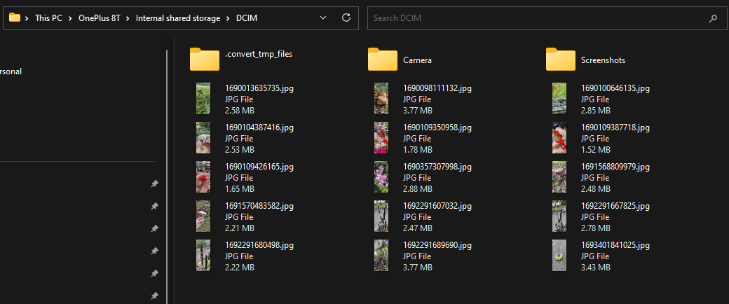 iNaturalist Android app is saving the pictures in \PhoneName\Internal shared storage\DCIM ...