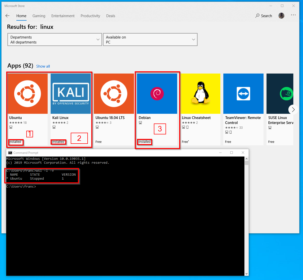 "wsl -l -v" lists only 1 WSL but I have installed multiple · Issue #4875 · microsoft/WSL · GitHub