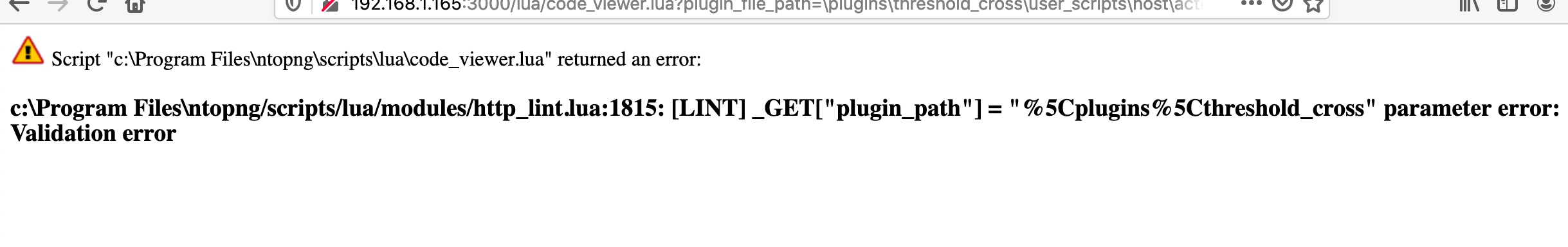 Clicking on plugin View yields a validation error · Issue #3573 · ntop/ntopng · GitHub
