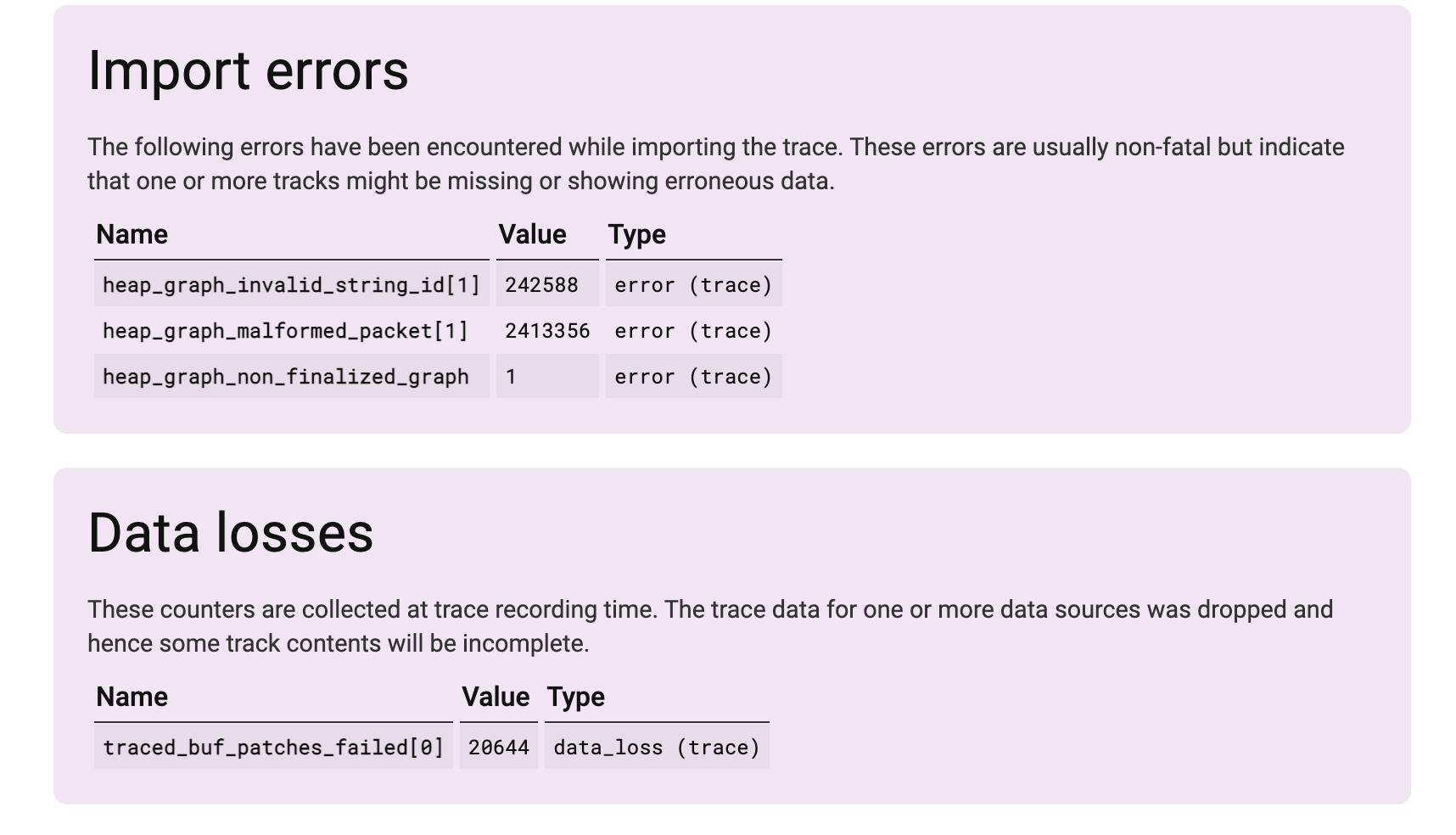 java heap continuous dump,trace open with problems · Issue #462 · google/perfetto · GitHub