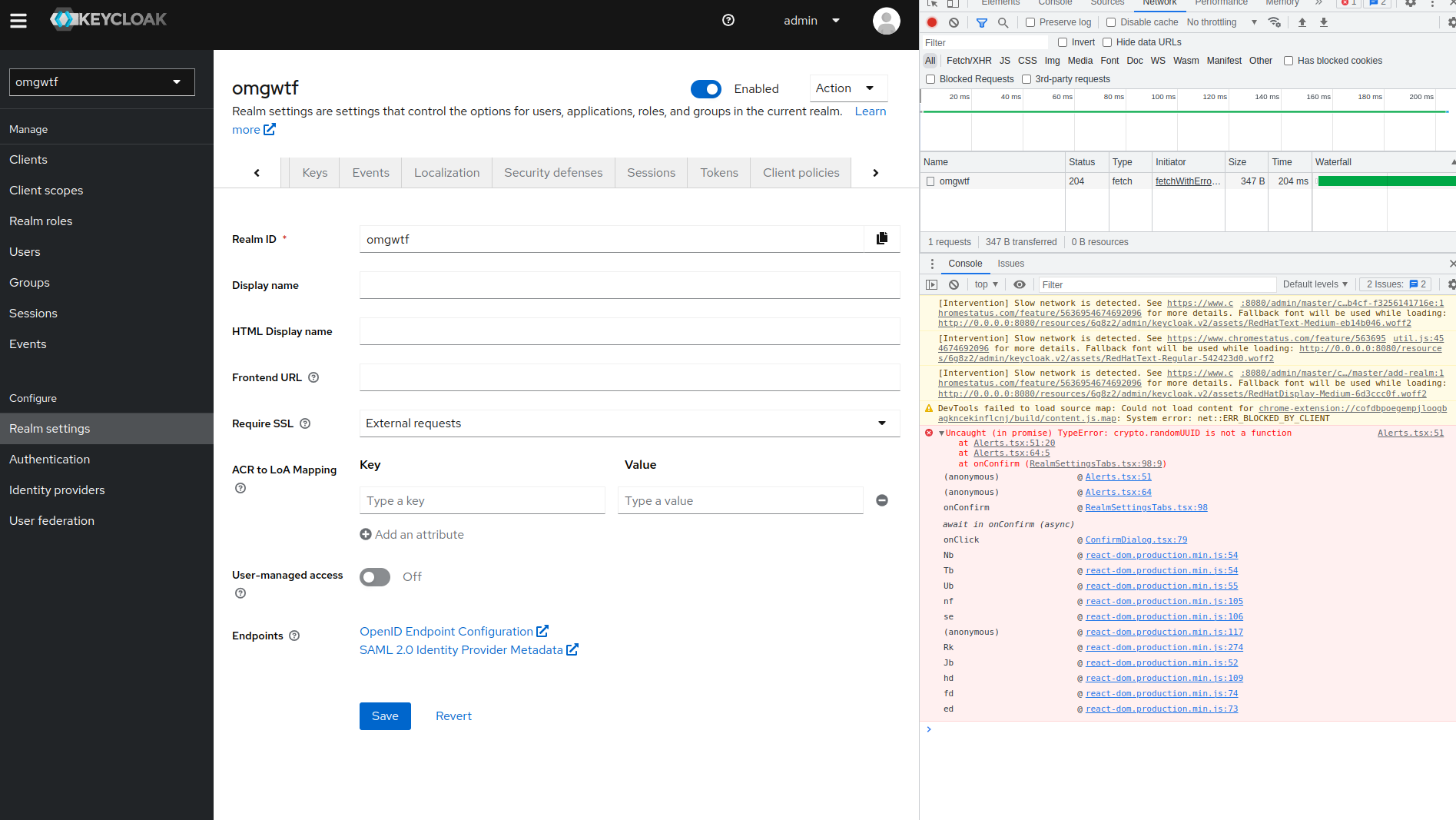 Error creating realm · Issue #17635 · keycloak/keycloak · GitHub
