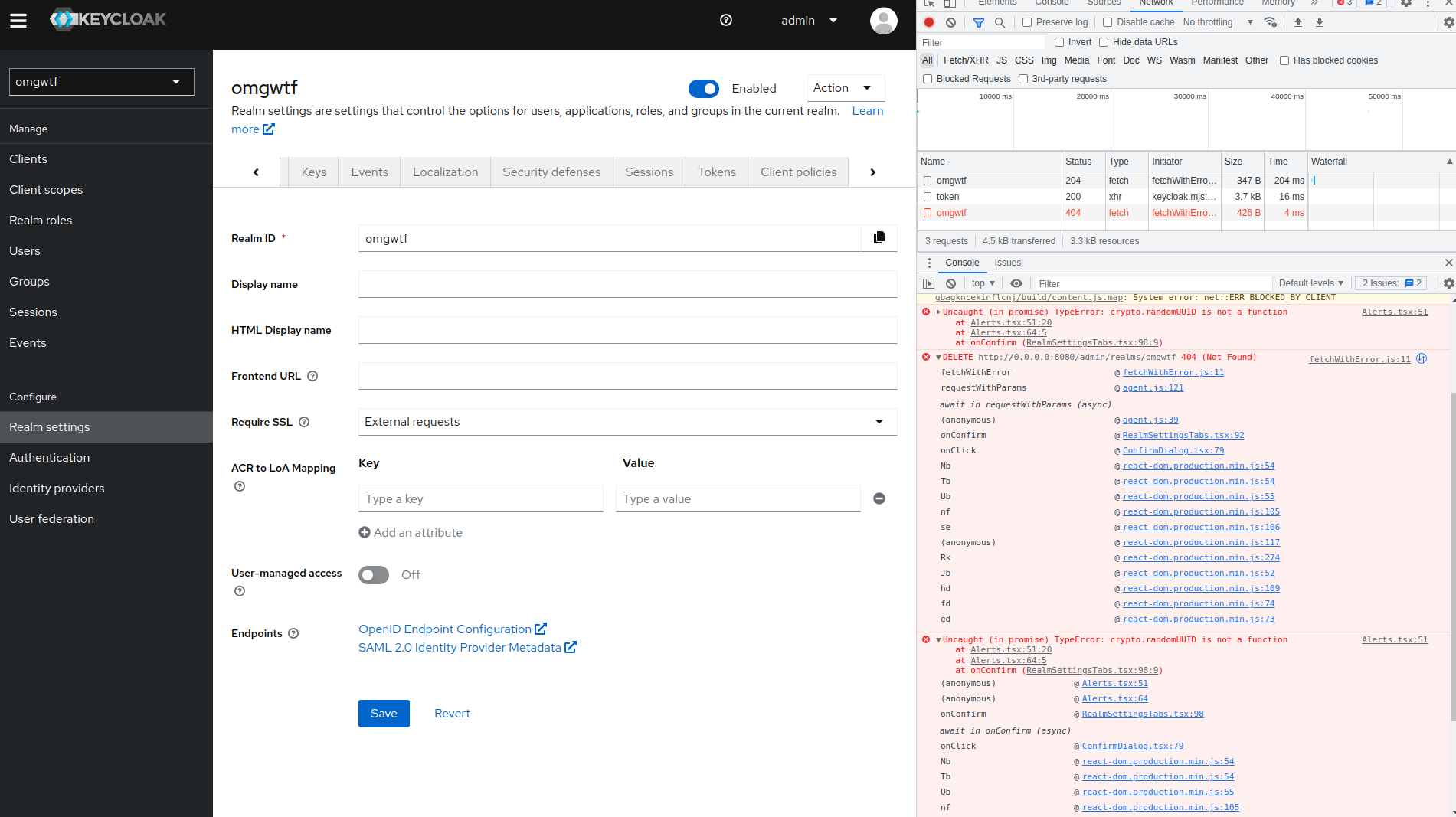 Error creating realm · Issue #17635 · keycloak/keycloak · GitHub